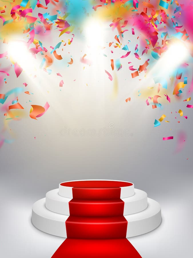 Podio En Fondo Del Estudio EPS 10 Ilustración del Vector - Ilustración ...