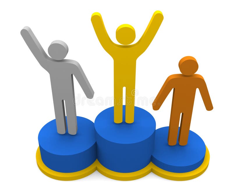 Podium - Second Place Winner Stock Illustration - Illustration of blue ...