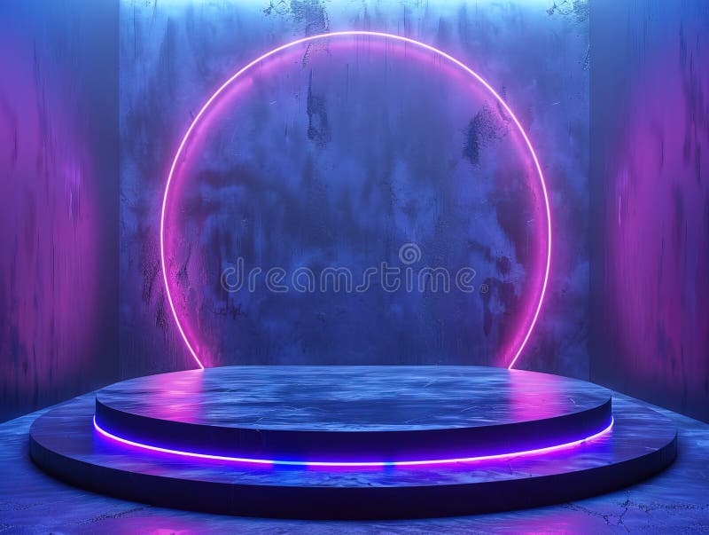 Podium Background 3D Light Tech Stage Future Platform Game Abstract ...
