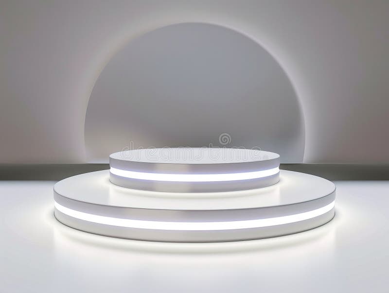 Podium Background 3D Light Tech Stage Future Platform Game Abstract ...