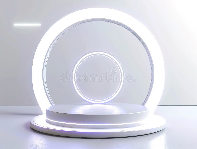 Podium Background 3D Light Tech Stage Future Platform Game Abstract ...