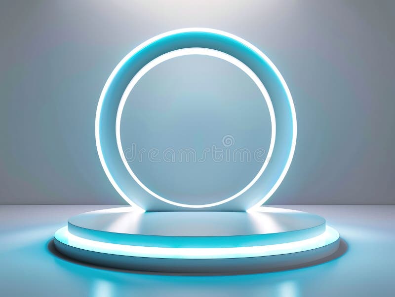 Podium Background 3D Light Tech Stage Future Platform Game Abstract ...