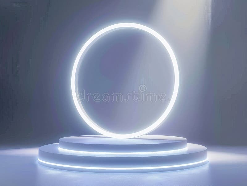 Podium Background 3D Light Tech Stage Future Platform Game Abstract ...