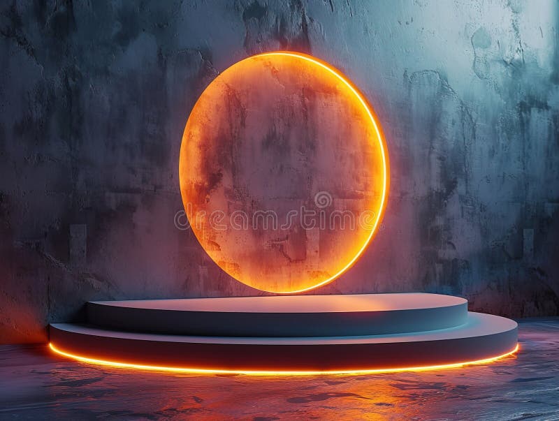 Podium Background 3D Light Tech Stage Future Platform Game Abstract ...