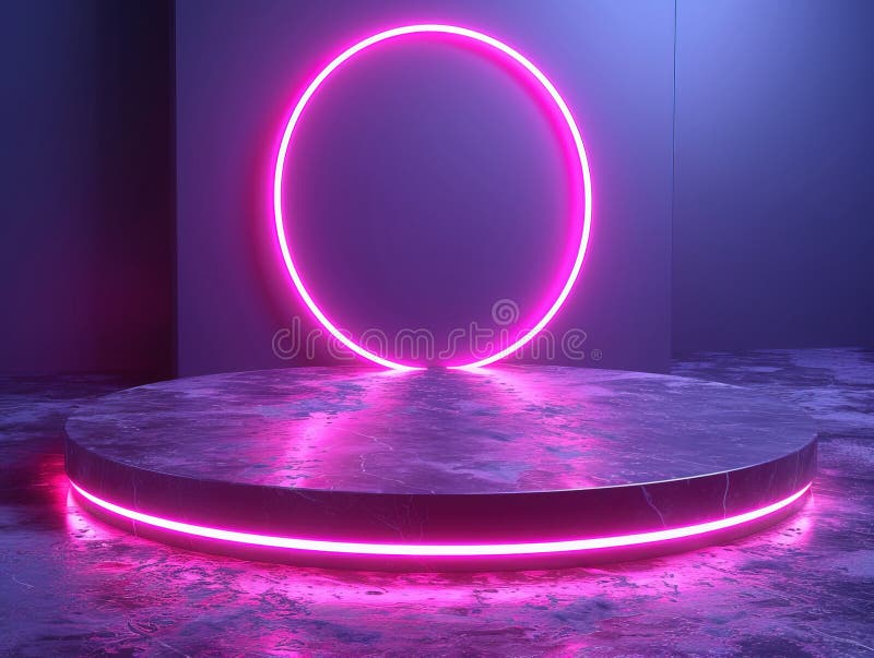 Podium Background 3D Light Tech Stage Future Platform Game Abstract ...