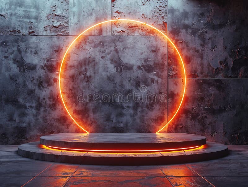 Podium Background 3D Light Tech Stage Future Platform Game Abstract ...
