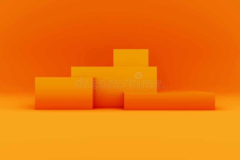 Podium Blocks 3D Background Illustration Stock Illustration ...