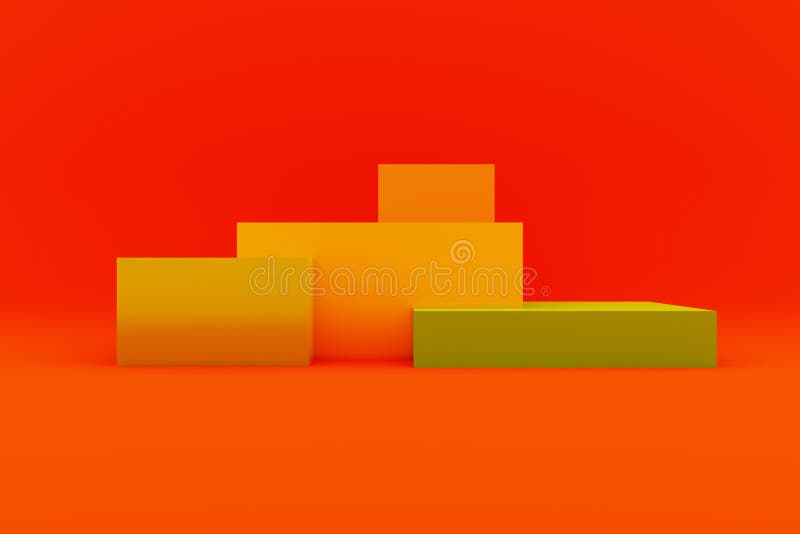 Podium Blocks 3D Background Illustration Stock Illustration ...