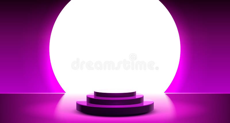 Podium Design Pedestal, Minimal Modern Studio, Platform Scene. Vector ...