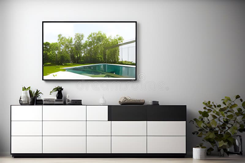 Podium Display Home Office Concept, Picture Frame Mockup Stock ...