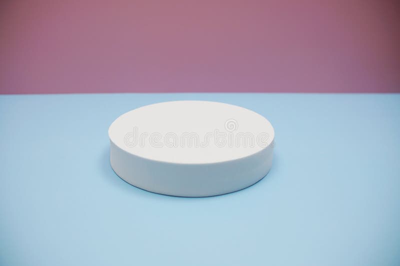 Podium Display Scene Stage Showcase Front View with Copy Space on Pink ...