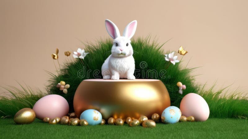 Easter Bunny Golden Egg Stock Illustrations – 3,877 Easter Bunny Golden ...