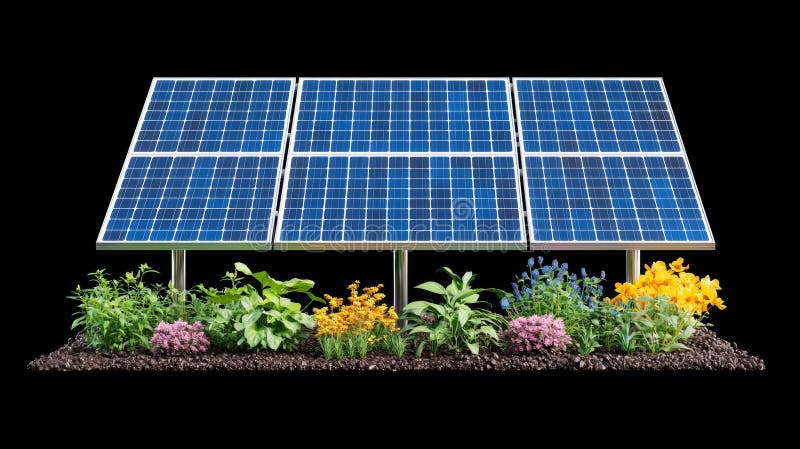 A Podium Featuring Solar Panels, Positioned on a Stage with a Simple ...