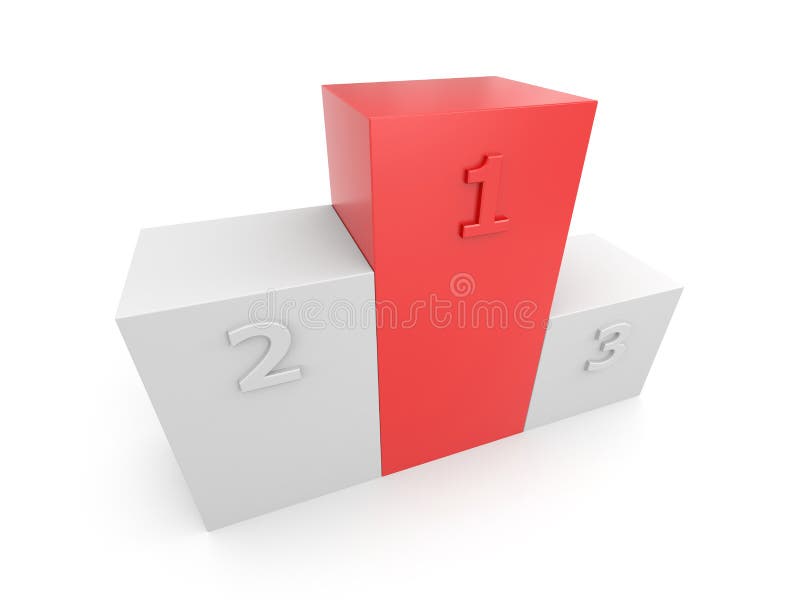 Podium with First, Second and Third Places Stock Illustration ...