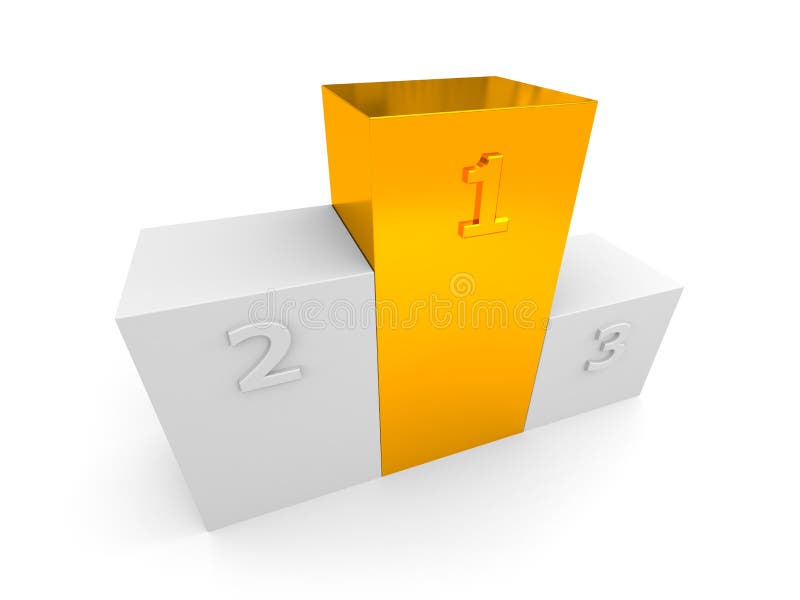 Podium with First, Second and Third Places Stock Illustration ...