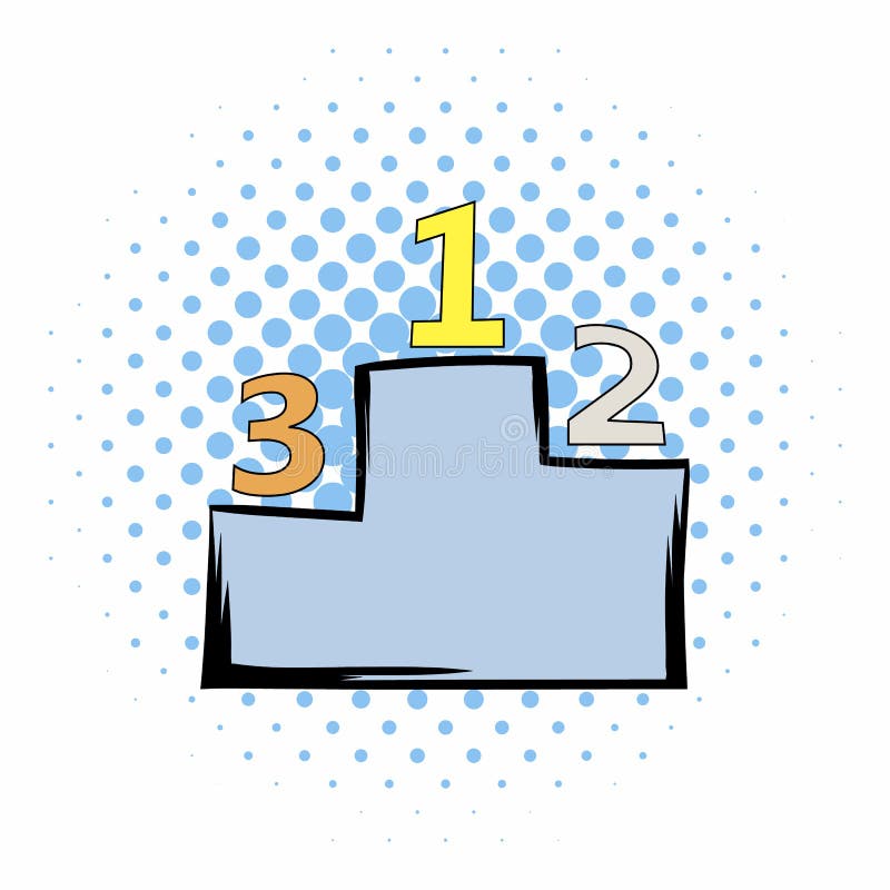 Podium with First, Second and Third Places Stock Vector - Illustration ...