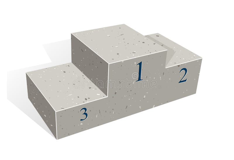 Podium with First Second and Third Places Stages Vector Stock Vector ...