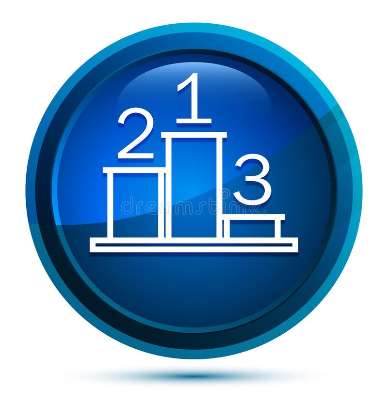 Podium Icon Elegant Blue Round Button Illustration Stock Vector ...