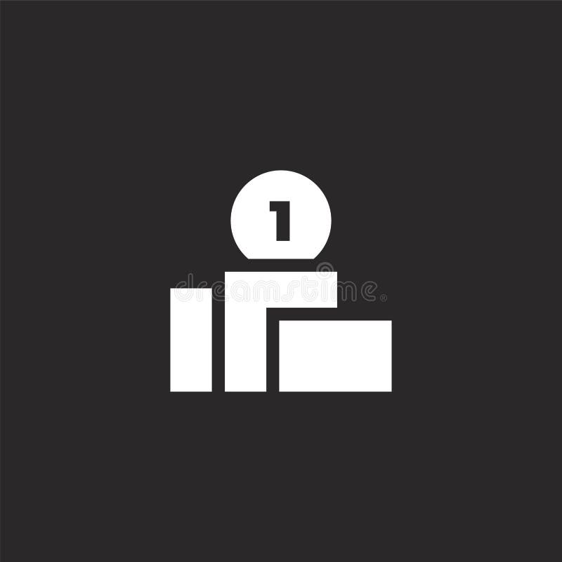 Podium Icon. Filled Podium Icon for Website Design and Mobile, App ...