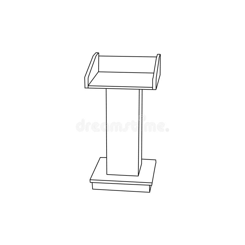 Podium Icon Furniture Logo Design Vector Template Illustration Stock ...