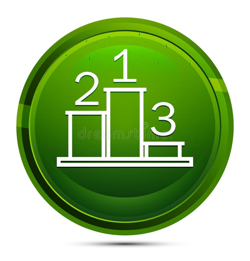 Podium Icon Glassy Green Round Button Illustration Stock Vector ...