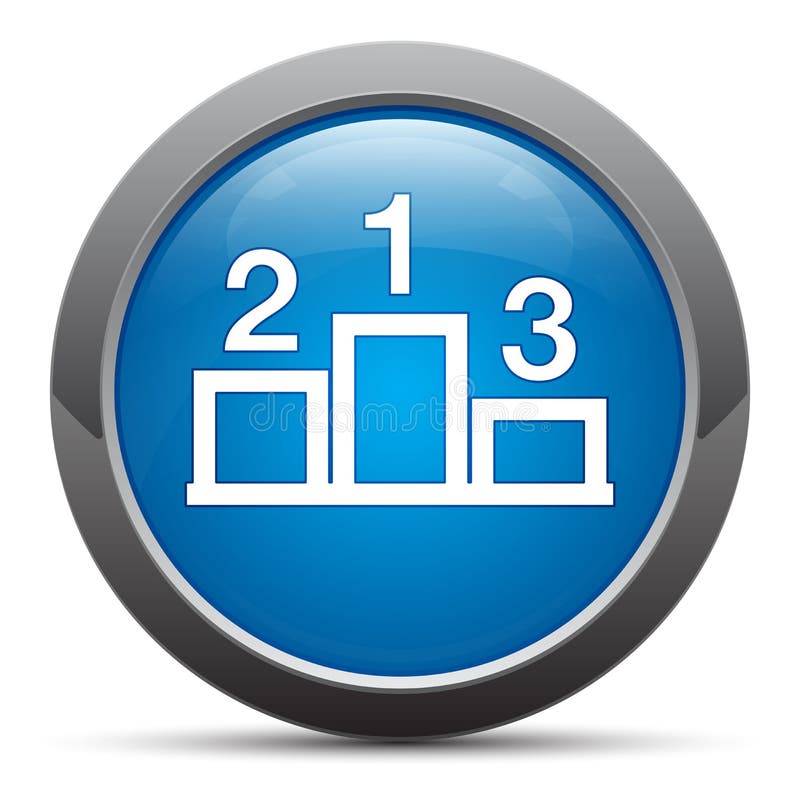 Podium Icon Premium Blue Round Button Vector Illustration Stock Vector ...