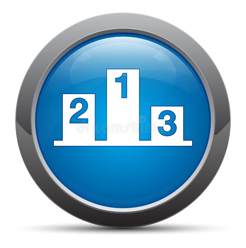 Podium Icon Premium Blue Round Button Vector Illustration Stock Vector ...