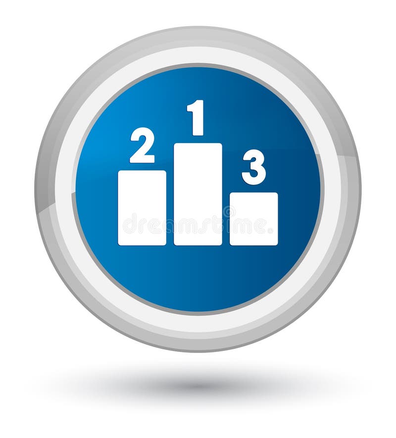 Podium Icon Prime Blue Round Button Stock Illustration - Illustration ...