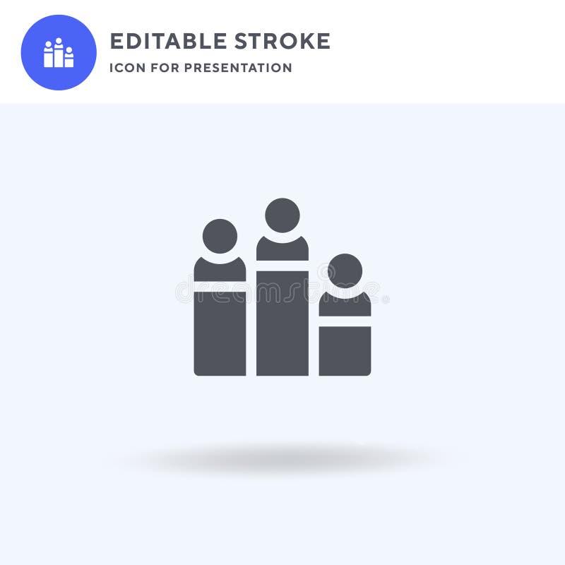 Podium Icon Vector, Filled Flat Sign, Solid Pictogram Isolated on White ...