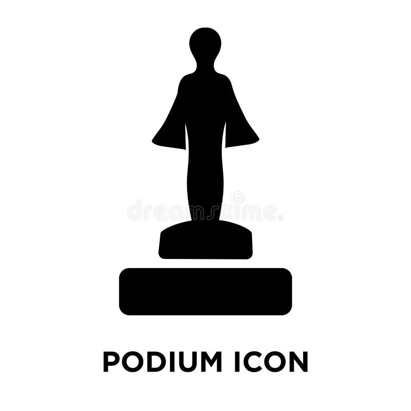 Podium Icon Vector Isolated on White Background, Logo Concept of Stock ...