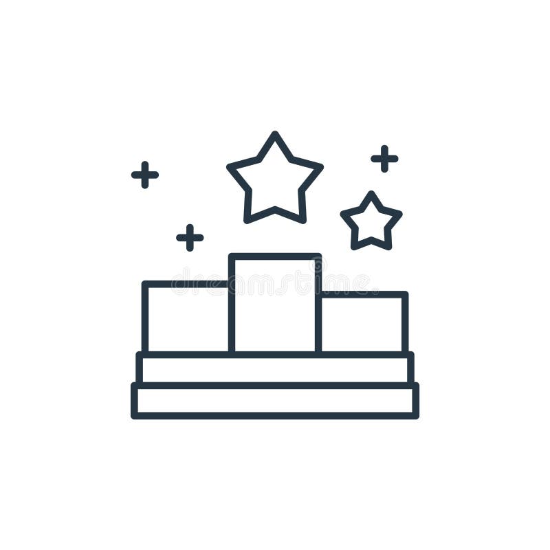 Podium Icon Vector from Racing Concept. Thin Line Illustration of ...