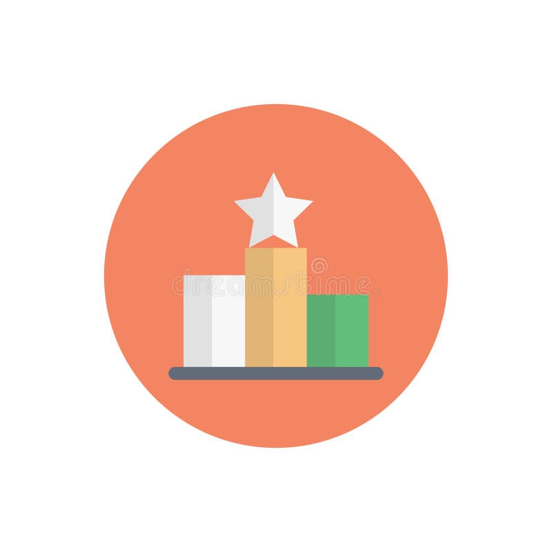Podium Vector Color Flat Icon Stock Vector - Illustration of ...