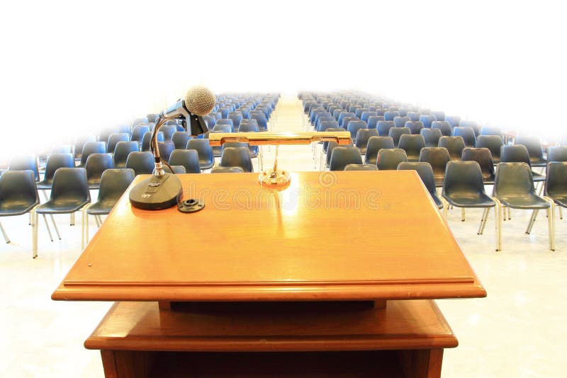 Podium im Konferenzzimmer stockbild. Bild von ansage - 17320839