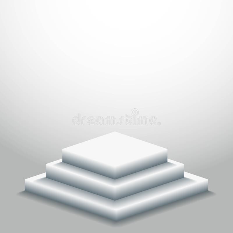 Podium im leeren Raum vektor abbildung. Illustration von szene - 219366058