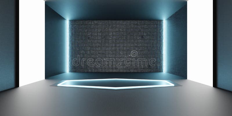 Podium Laser Light Neon Light Background Modern Technology Style ...