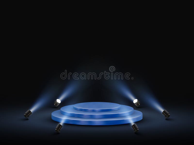 Podium with Lighting. Stage, Podium, Scene for Award Ceremony with ...