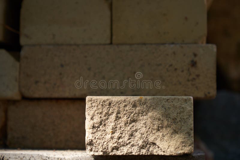 A Podium Made of Rectangular Beige Stone To Demonstrate Your Product on ...