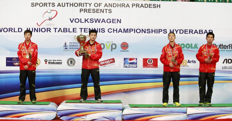 The Podium of the Men Single Editorial Stock Image - Image of table ...