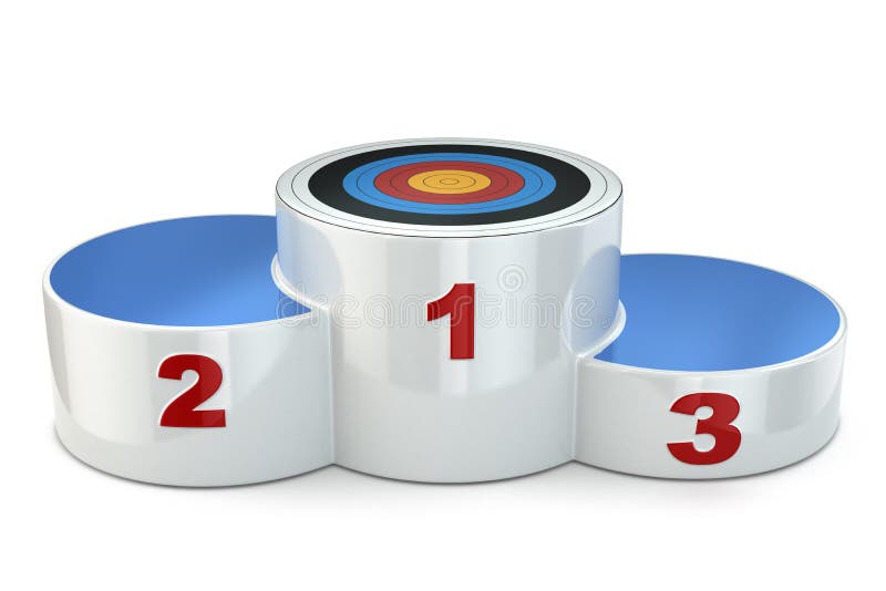 Podium Met Eerst, Tweede En Derde Plaatsen Stock Illustratie ...