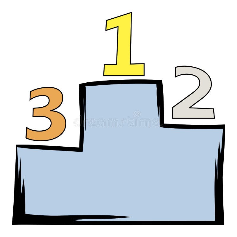 Podium Met Eerst, Tweede En Derde Plaatsen Vector Illustratie ...