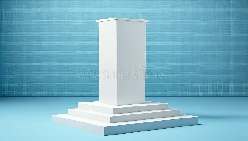 Podium Mockup Isolated on Background. Generative Ai. Stock Illustration ...