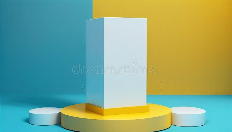 Podium Mockup Isolated on Background. Generative Ai. Stock Illustration ...