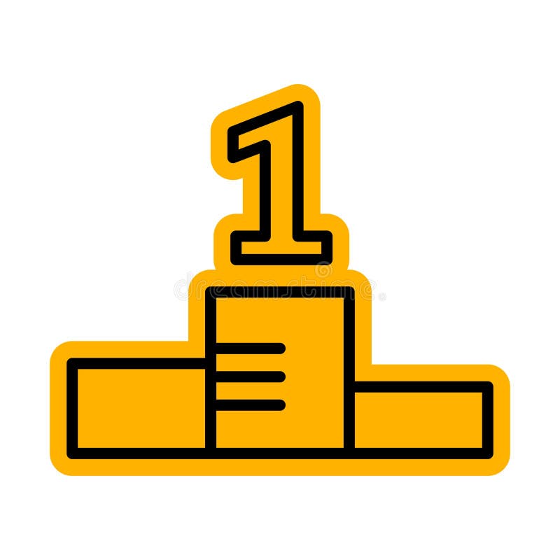 Podium with Number One, Symbol of Achievement Stock Vector ...