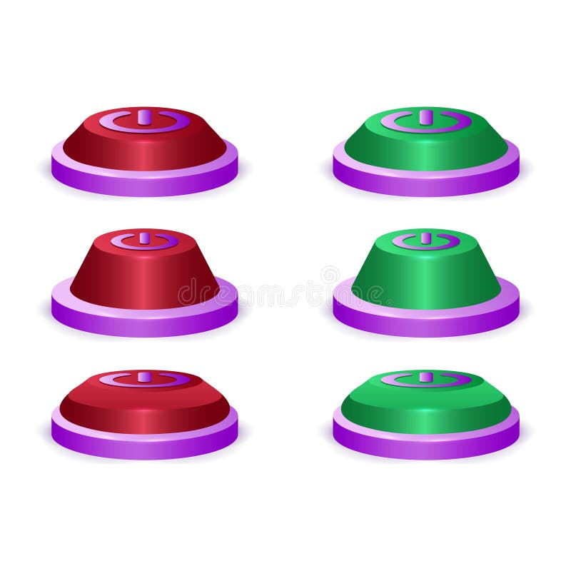 On and Off Toggle Switch Buttons 3D Vector Illustration Stock Vector ...