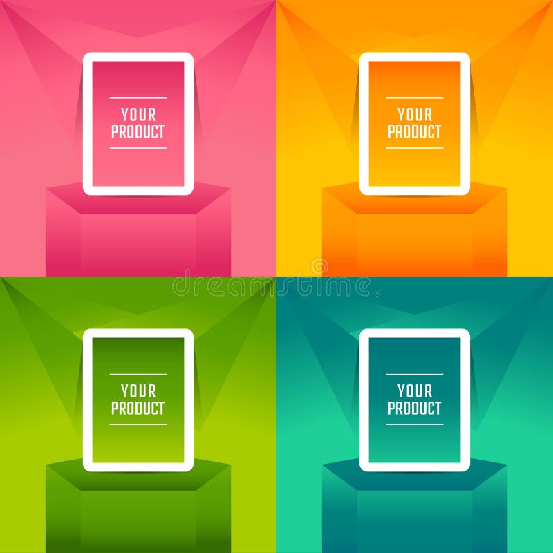 Podium for Presentation Advertising Stock Vector - Illustration of ...