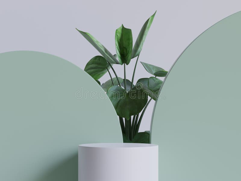 Podium Product Display Scene Presentation Realistic Render Illustration ...