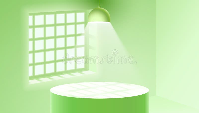 Podium Room House, Minimal Modern Studio, Platform Scene. Vector Stock ...
