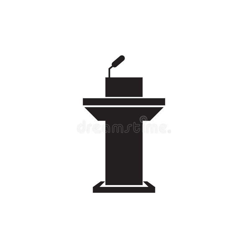Podium Rostrum Icon Logo Design Template Stock Vector - Illustration of ...