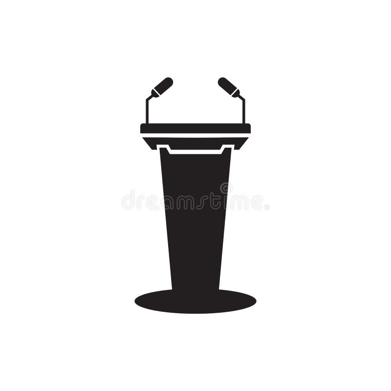 Podium Rostrum Icon Logo Design Template Stock Vector - Illustration of ...