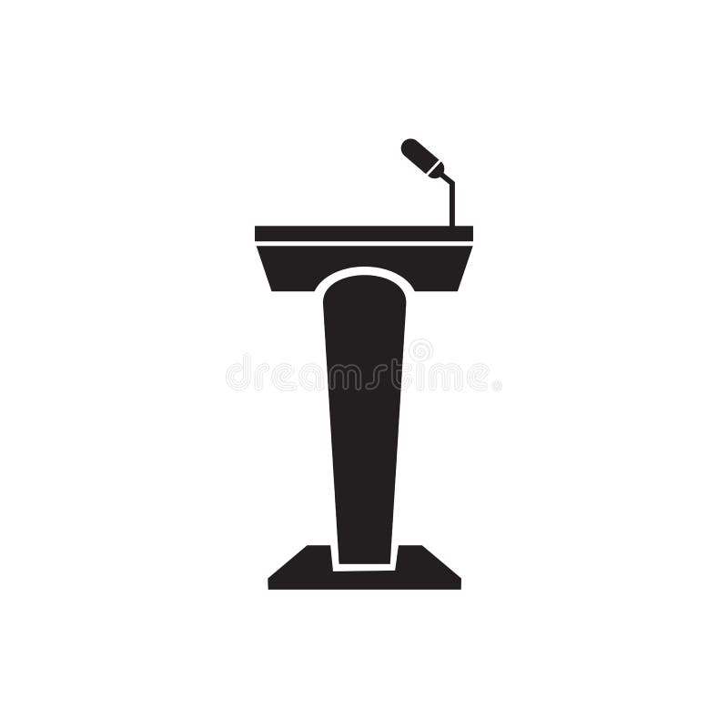 Podium Rostrum Icon Logo Design Template Stock Vector - Illustration of ...